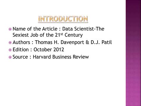 Data Scientist The Sexiest Job Of 21st Century PPTX