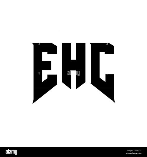 Ehc Letter Logo Design For Technology Company Ehc Logo Design Black And White Color Combination