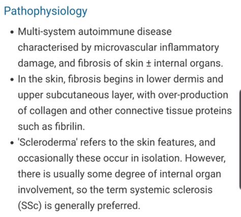 Systemic Sclerosis Flashcards Quizlet