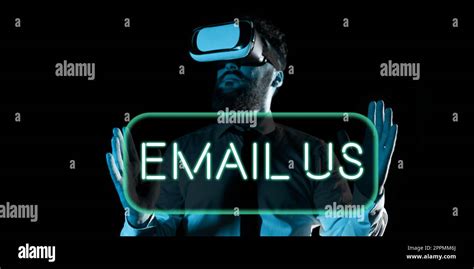 Text Caption Presenting Email Us Word For Sending A Commercial Message