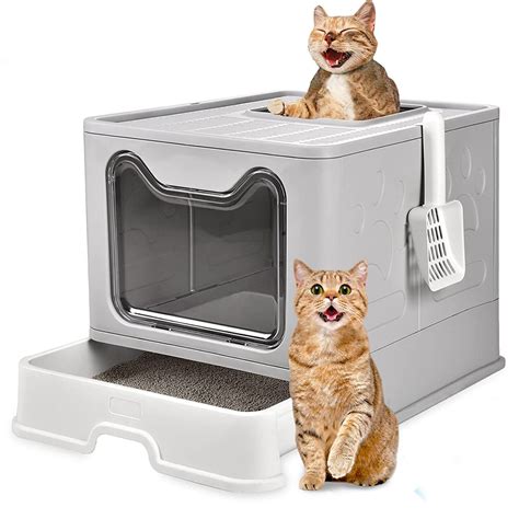 Katzentoilette Xxl Katzenklo Luxus Katzen Toilette Mit Schaufel Faltbar Tragbar Ebay