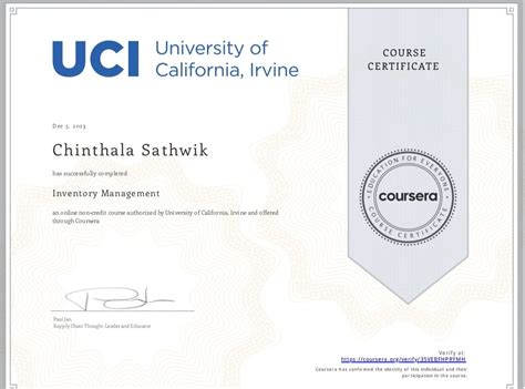 Iam Happy To Share That I Have Completed My Certification On Inventory