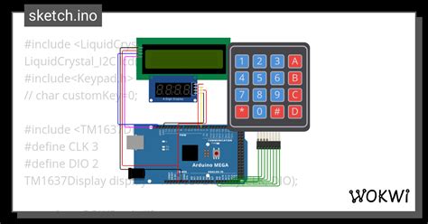 Megakeypadtest Counter 4x4 Wokwi Esp32 Stm32 Arduino Simulator
