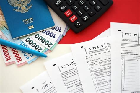 Premium Photo Indonesian Tax Forms Individual Income Tax Return And