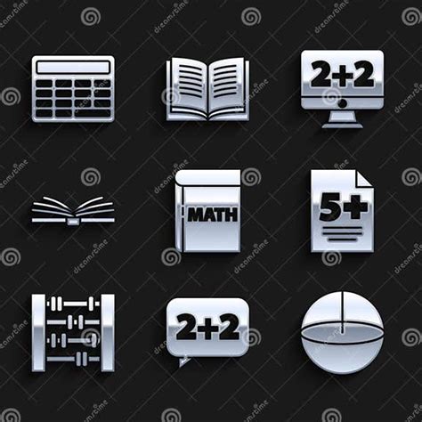 Set Book With Word Mathematics Equation Solution Geometric Figure Sphere Test Exam Sheet