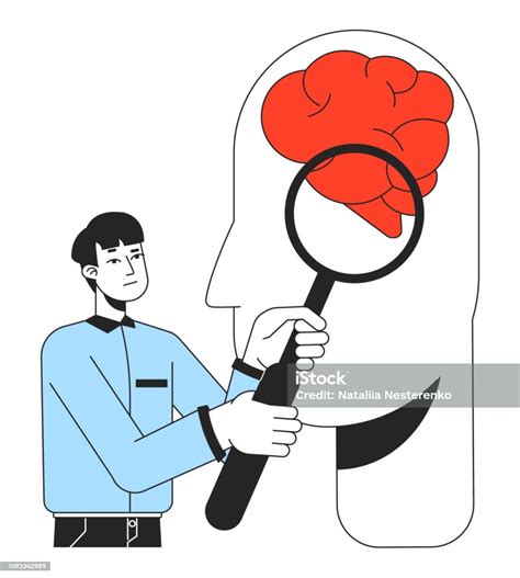 정신 건강 인식 플랫 라인 개념 벡터 스팟 일러스트레이션 2차 도형에 대한 스톡 벡터 아트 및 기타 이미지 2차 도형 Mental Wellbeing 개념 Istock