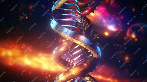 Premium Ai Image A 3d Rendering Of A Doublestranded Spiral Structure