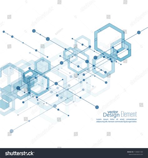 Virtual Abstract Background Particle Molecule Structure Stock Vector Royalty Free 1130801183