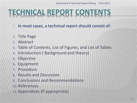 PPT Ergonomics Technical Report Writing Enhancing Workplace Efficiency PowerPoint