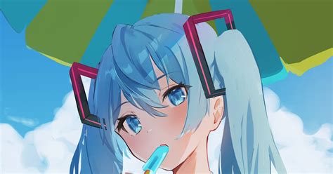 Hatsune Miku Vocaloid Swimsuit 夏ミク Pixiv