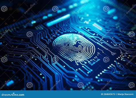Fingerprint Integrated In A Printed Circuit Releasing Binary Codes