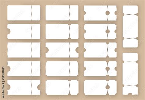 다양한 디자인의 티켓 할인쿠폰 기프트 쿠폰 양식 템플릿 세트 Vector De Stock Adobe Stock