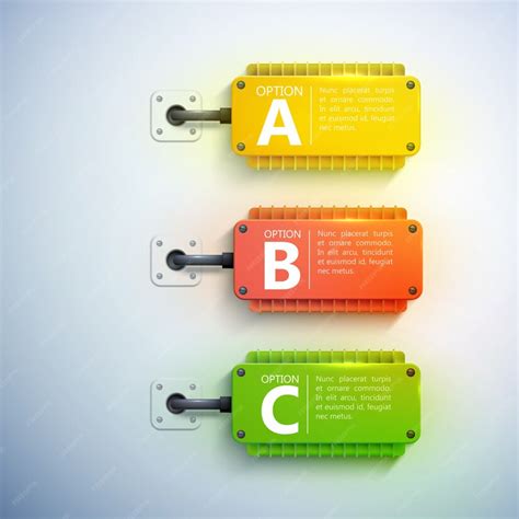 현실적인 인포 그래픽 템플릿 무료 벡터