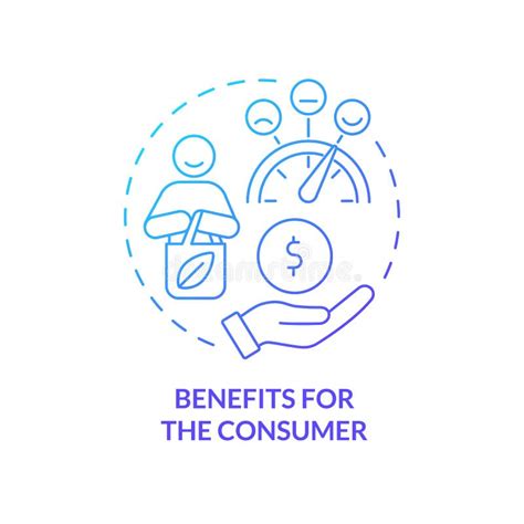 Benefits For Consumer Blue Gradient Concept Icon Stock Vector Illustration Of Affordable