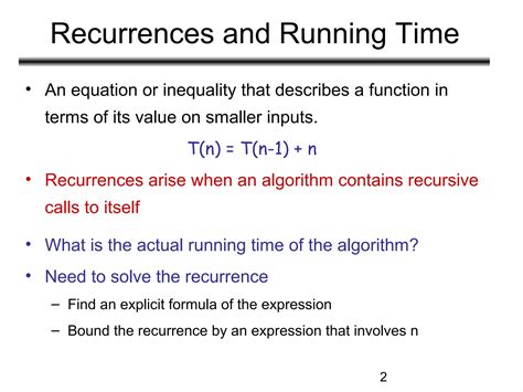 Recurrences Ppt