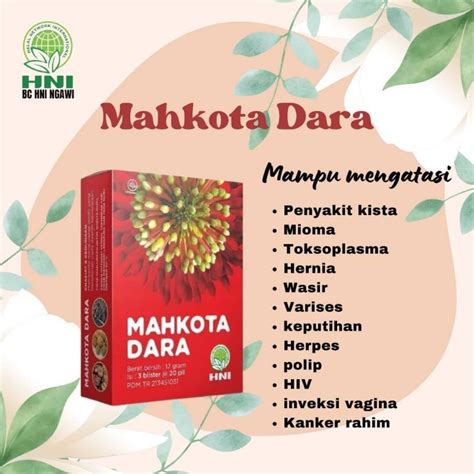 Jual Mahkota Dara Hni Hpai Mengatasi Penyakit Kista Mioma Keputihan Hiv Infeksi Vagina Dan