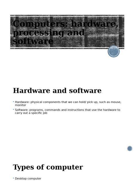 Computers Hardware Processing Pdf Computer Data Storage Random