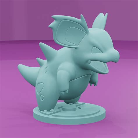 Stl File Pokemon No 029 34 Nidoran ♀ Nidorina Nidoqueen Nidoran ♂ Nidorino Nidoking ・3d