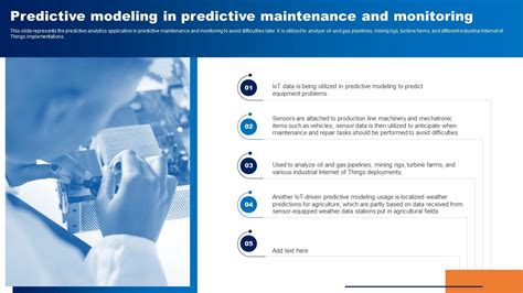 Predictive Modeling In Predictive Maintenance And Monitoring Ppt