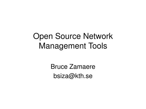 ppt open source network management tools powerpoint presentation free download id 526485