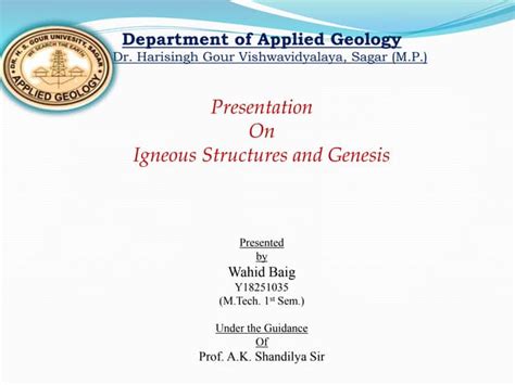 Igneous Structure And Genesis Structural Geology Pptx