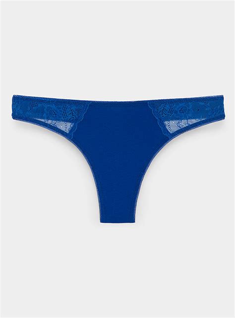 Lace Organic Cotton Thong Miiyu Simons