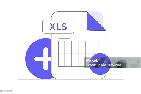 Xls Format File Eps File Format Flat Icon Vector Sign Symbol Logo Flat