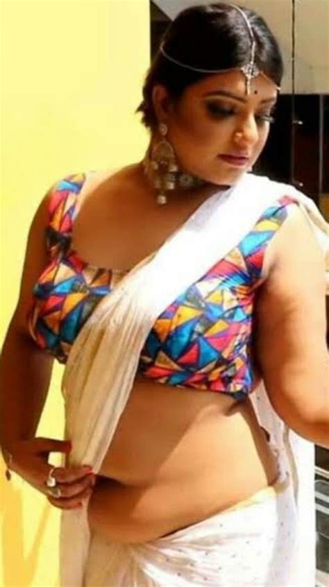 Indian Aunty Navel Saree