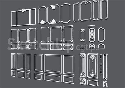 6580 Free Sketchup Decorative Plaster Models Download