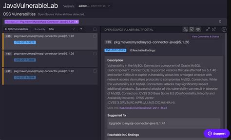 Viewing Sca Findings In The Dashboard Shiftleft Docs