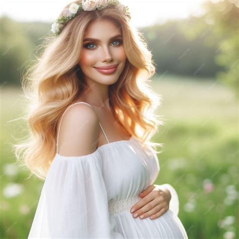 Premium Photo A Pregnant Beautiful Blonde 6