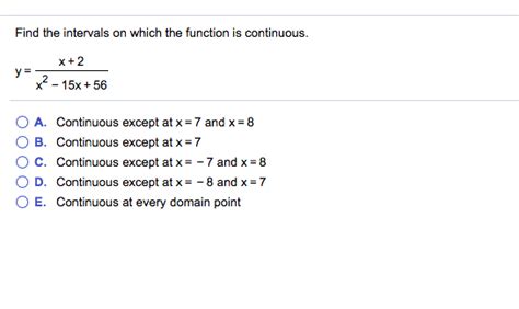 Solved Find The Intervals On Which The Function Is