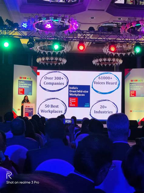 Srividya Srinivasan On Linkedin Amidst Of A High Energy Crowd Great Place To Work 2019 Awards