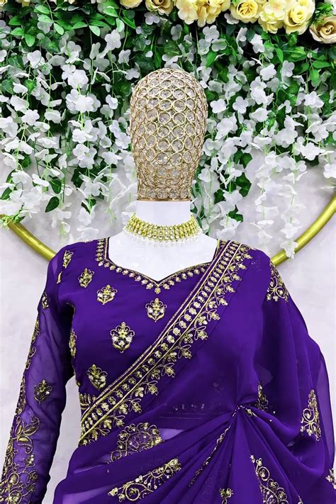 Madhuri Dixit Purple Saree Online Shopping 2024 Anaya Designer Studio