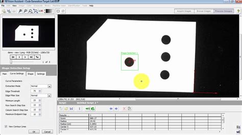 Ni Vision Detect And Measure A Circular Shape Youtube