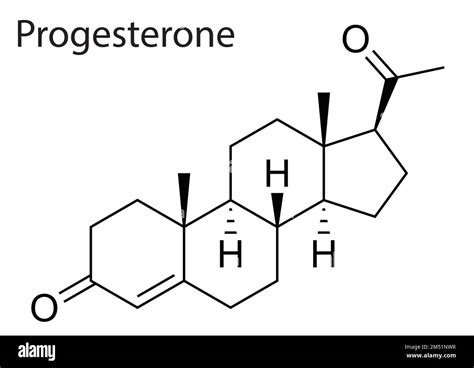 A Vector Of Molecular Structure Of Progesterone Human Steroid Stock Vector Image And Art Alamy