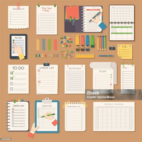 오픈 노트북 청소 페이지 일기 템플릿 책자 빈 종이 쓰기 패드 주최자 벡터 일러스트 레이 션 가리기에 대한 스톡 벡터 아트 및 기타 이미지 Istock