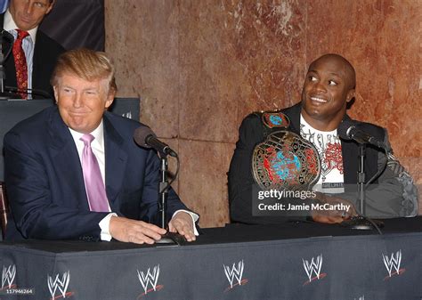 Donald Trump And Ecw World Champion Bobby Lashley During Donald Trump