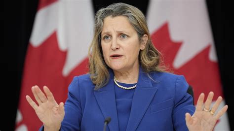 Finance Minister Chrystia Freeland Resigns From Trudeaus Cabinet