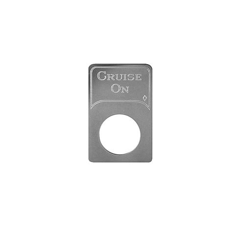 Stainless Steel Cruise Control Indicator Light Plate Shop Now