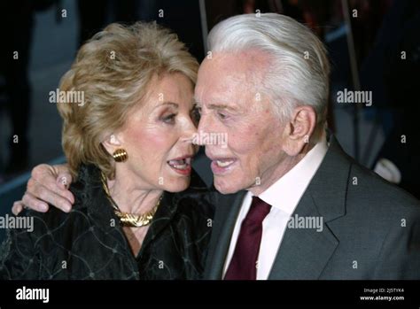 Kirk Douglas And Wife Anne Buydens Attend The Premiere Of It Runs In