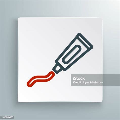 흰색 배경에 격리 치약 아이콘의 라인 튜브 다채로운 개요 개념 벡터 건강 진단에 대한 스톡 벡터 아트 및 기타 이미지 건강 진단 건강관리와 의술 건강한 생활방식