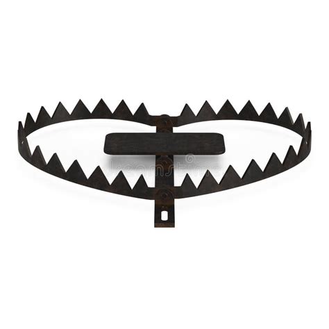 Hunting Trap Isolated On White Background Heart Shaped Trap Love Trap