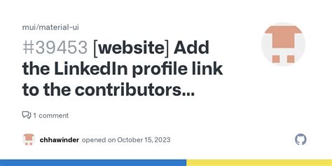 Website Add The Linkedin Profile Link To The Contributors Section In The About Page · Issue