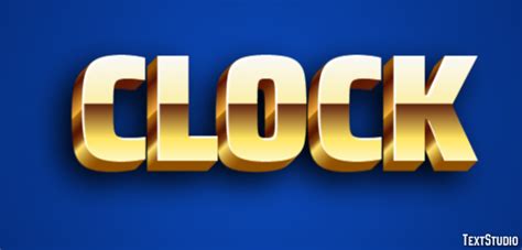 Clock Text Effect And Logo Design Word