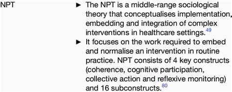 Selected Implementation Science Frameworks And Theories Used Within The