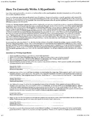 Fillable Online How To Write A Hypothesis Types Steps And Examples Fax Email Print PdfFiller