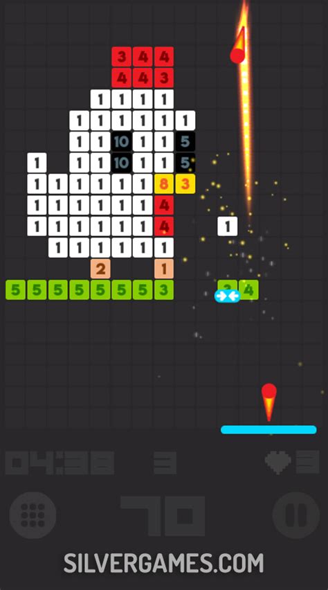 Pixel Brick Breaker Silvergames पर ऑनलाइन खेलें 🕹️