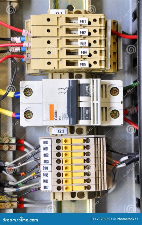 The Wiring Connections To The Terminal Stock Image Image Of Connections Interface 179239527
