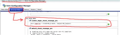 Smtp Can I Configure Exim To Log A Given Header Of All Emails Sent Server Fault